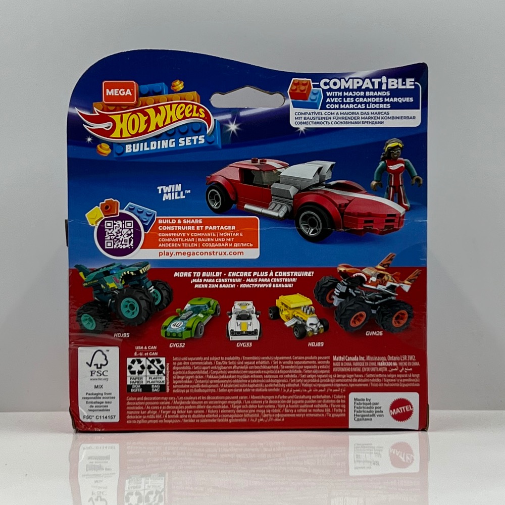 Pre-owned MEGA CONSTRUX - HOT WHEELS BUILDING SET TWIN 101 PIECES ...